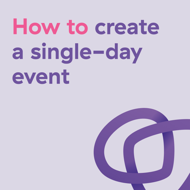 How to set up one or more single days events