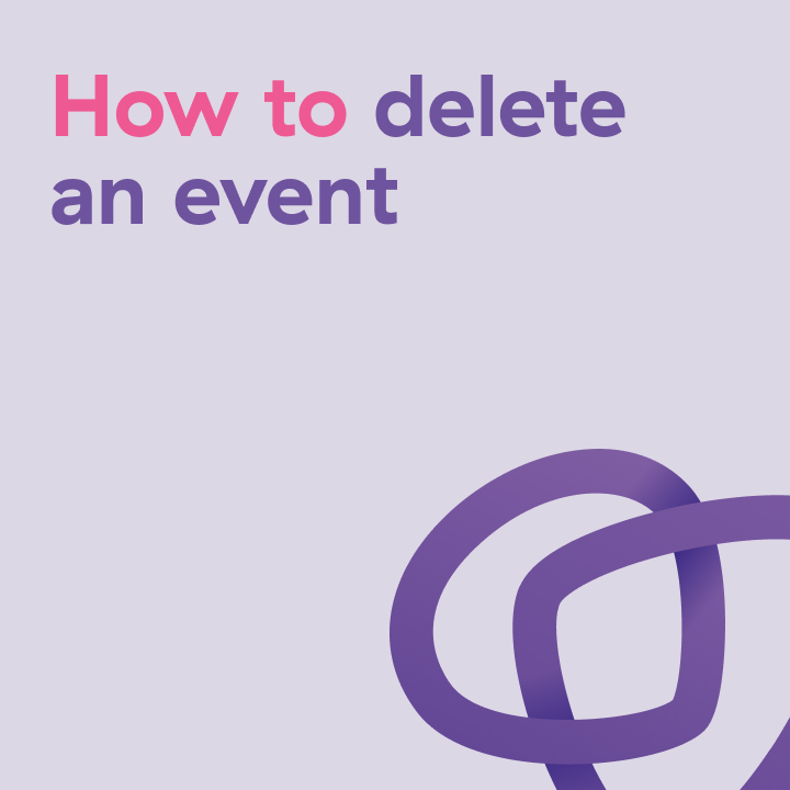 How to delete an event