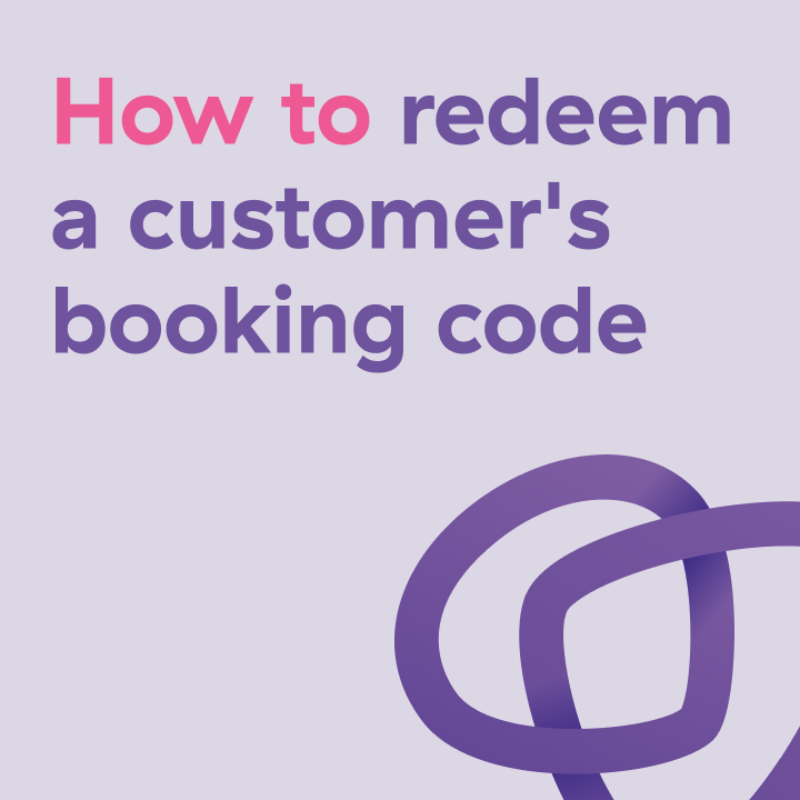 Redeem booking code
